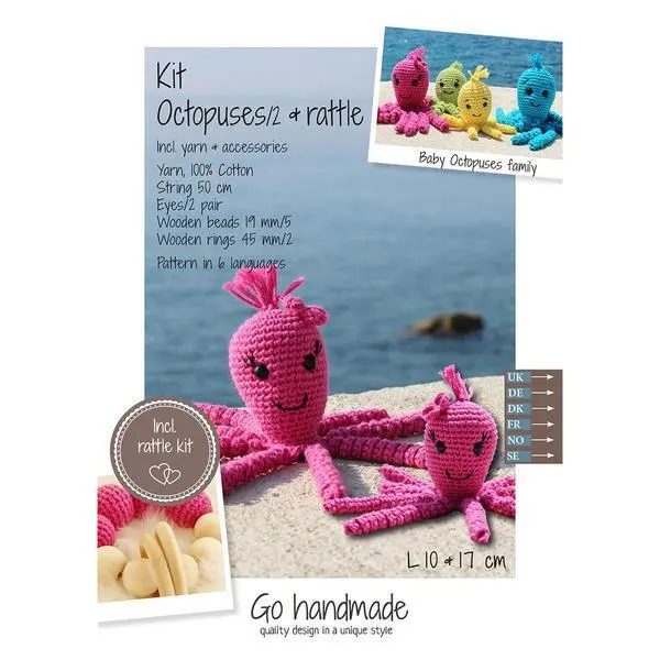 Go Handmade Crochet Kit Calamars et hochet - Køb billigt her