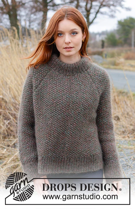 244-4 Forest Trails Sweater by DROPS Design - Achetez pas cher ici